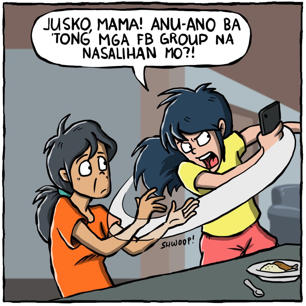 Data awareness: A comic strip for Filipino parents who click on everything