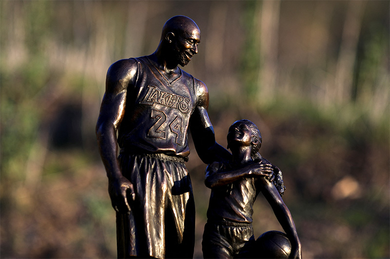 Statue Of Kobe And Gigi Bryant Placed At Crash Site On Anniversary Statue Of Kobe And Gigi Bryant Placed At Crash Site On Anniversary