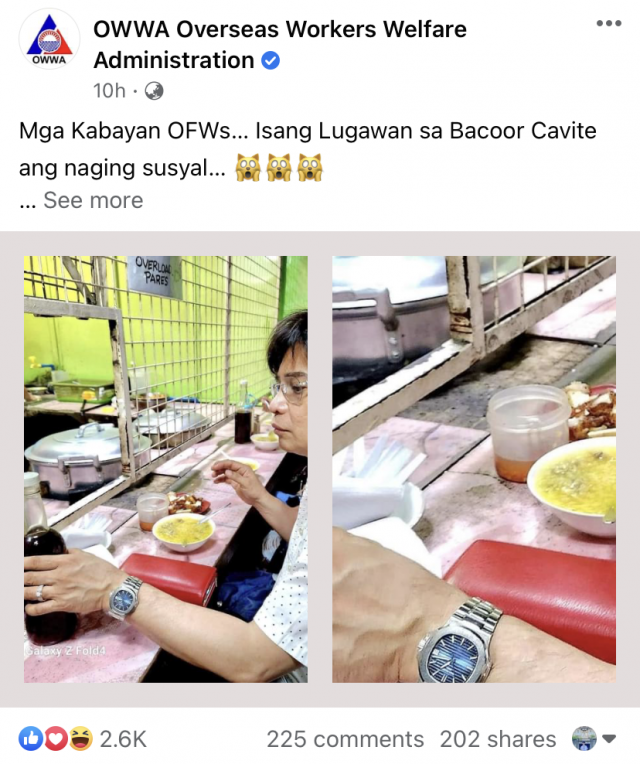 OWWA recognizes Facebook blunder involving head Arnell Ignacio