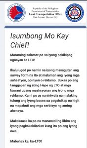 PSA: Complaints, concerns can now be reported to LTO through new online ...