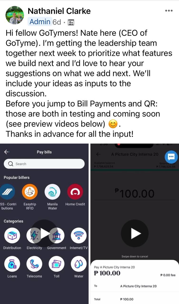 GoTyme to roll out bills, QR payment features in app