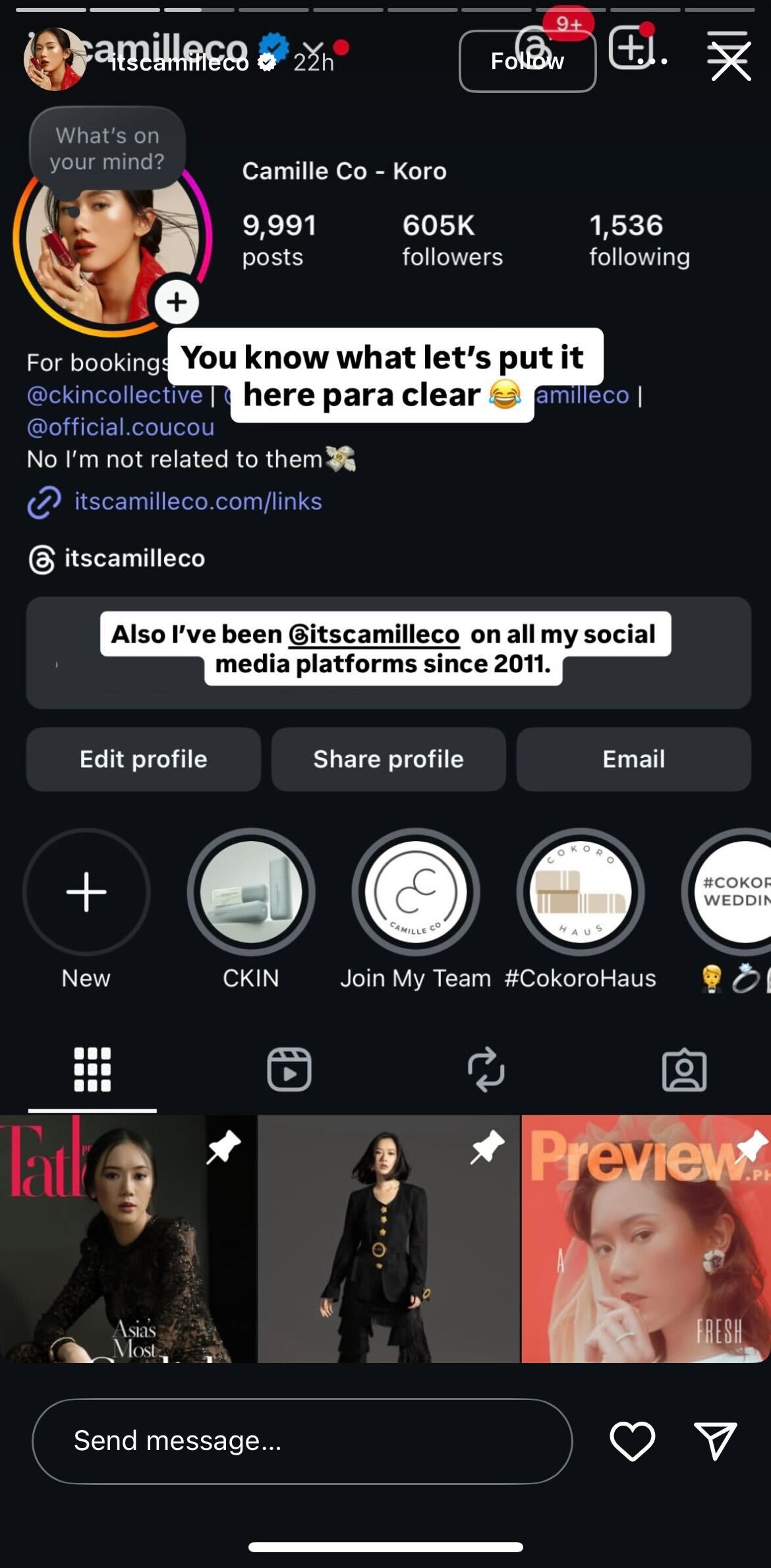 'Not related to anyone': Content creator Camille Co denies connection ...