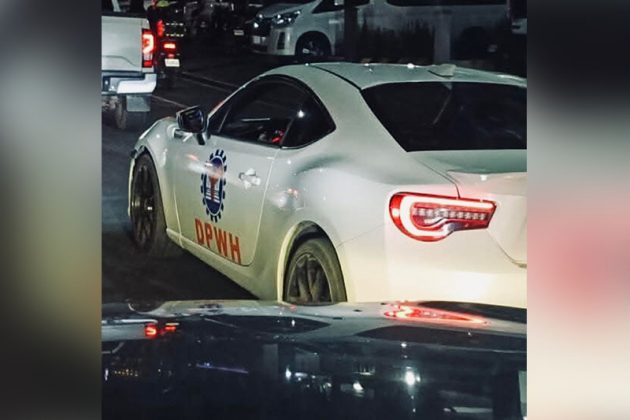 Sports car with DPWH logo spotted on Quezon Ave.