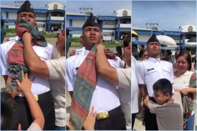 'Nakaka-touch': Young cadet battles to stay in formation during ...