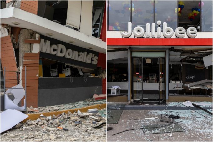 Fast food chain outlets destroyed by Cebu earthquake